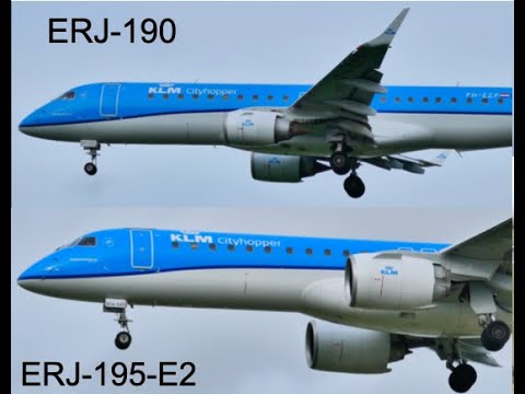 E190 Vs E195-E2 | KLM At Heathrow 27L - YouTube