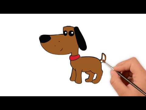 Learn How to draw a dog brown - How to draw funny cartoons : u ...