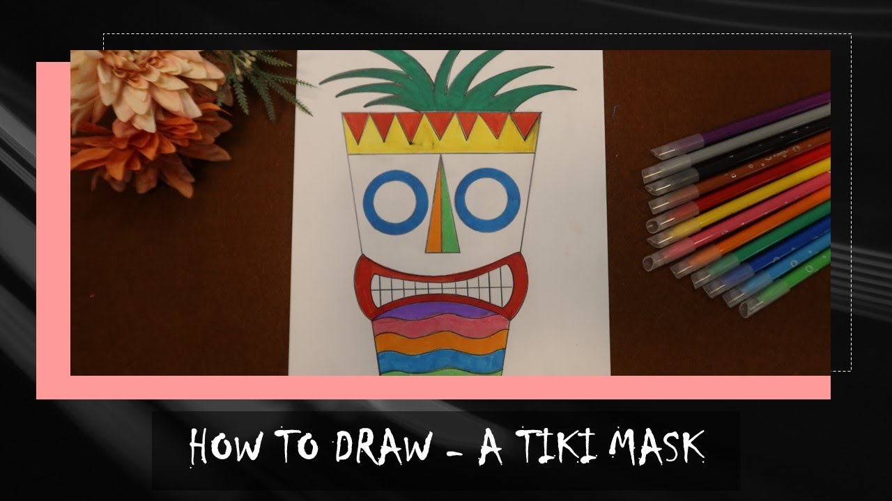 How to Draw - From Beginner Level - Ep6 - A Tiki Mask - YouTube