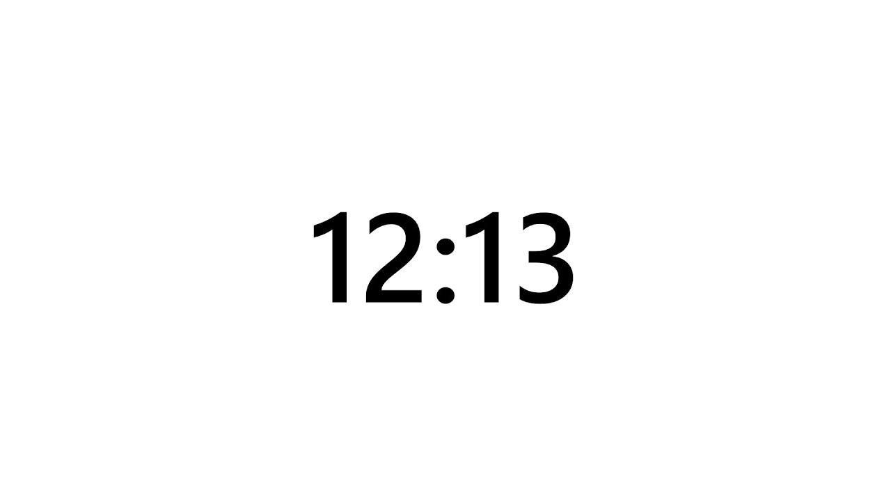 Timer for 12 minutes and 13 seconds - YouTube