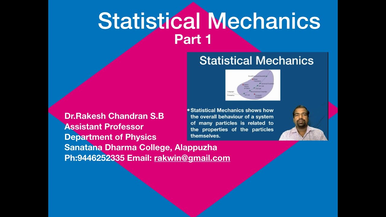 Video lessons - Statistical Mechanics- Statistical probability, Micro ...