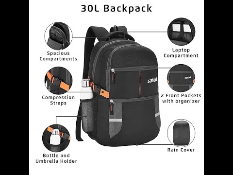 Safari Omega spacious/large laptop backpack with Raincover, college bag ...