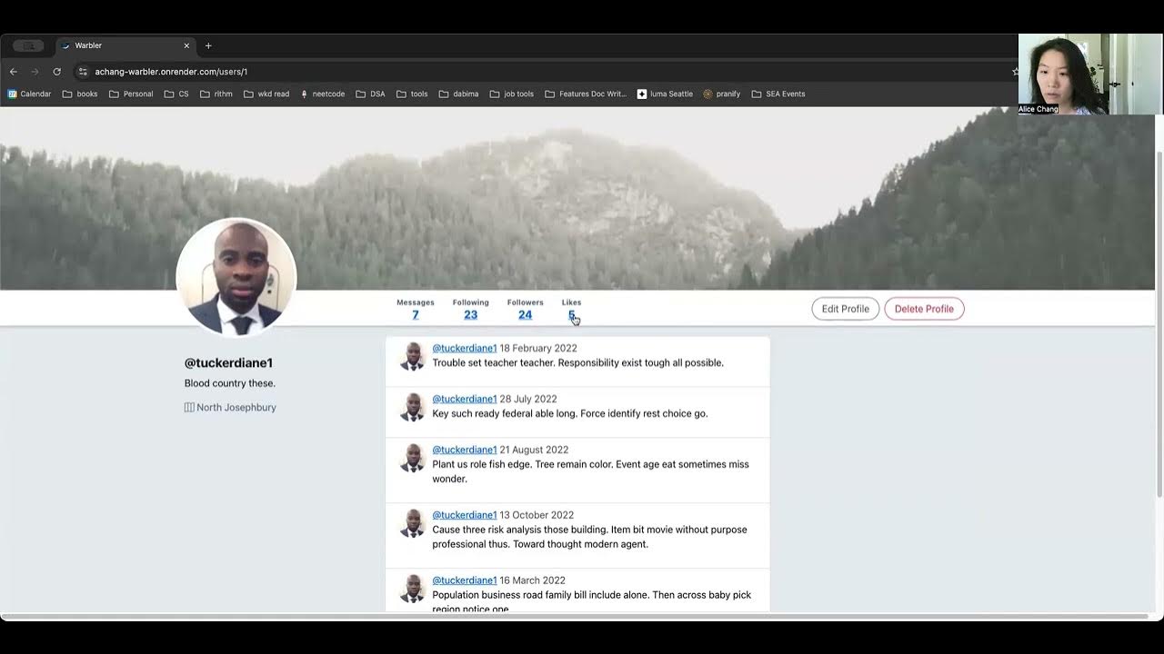 Warbler Demo (Python, Flask, SQLAlchemy, PostgreSQL) - YouTube