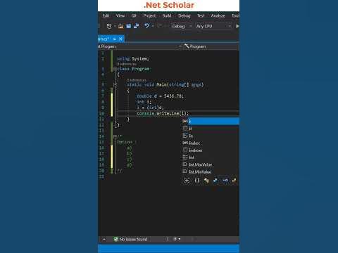 Programming Quiz Questions - Q002 - Dotnet Scholar #Shorts #CSharp #Dotnet #developer # ...