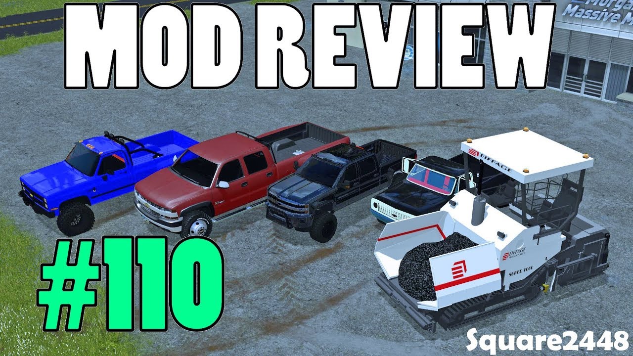 Farming Simulator 17 Mod Review #110 Paver & Chevy Pickup Trucks - YouTube
