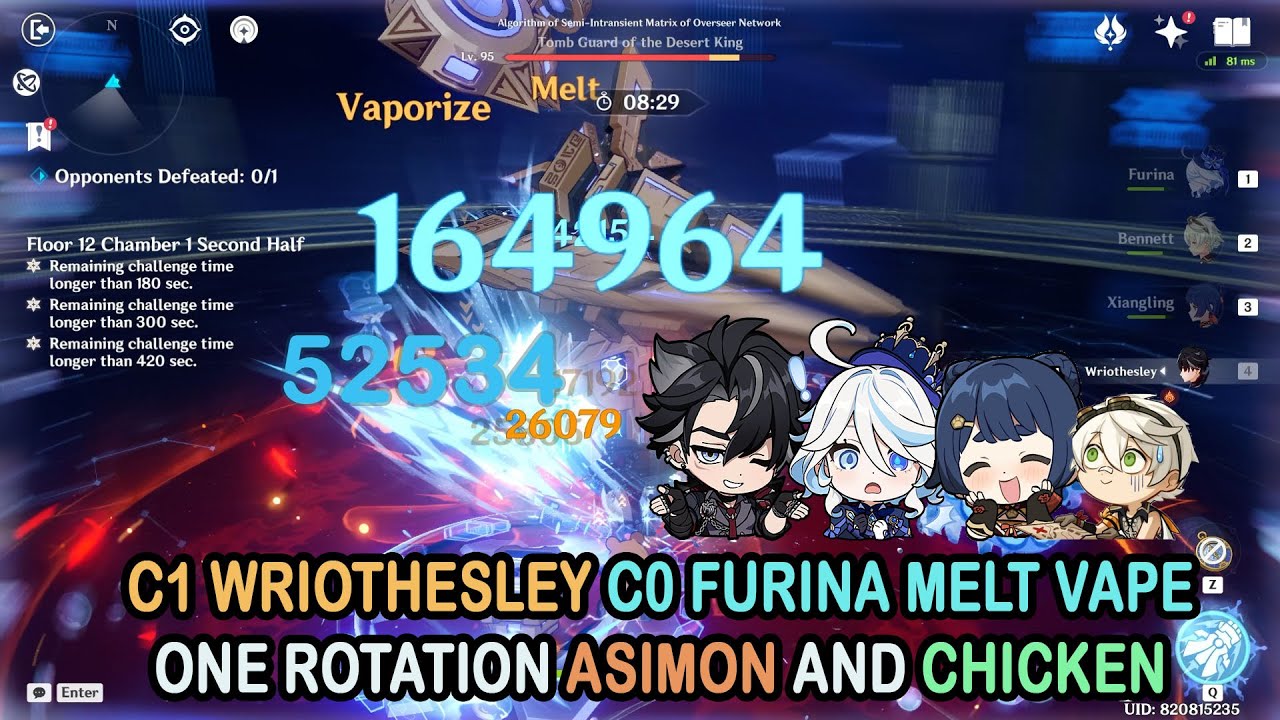 C1 WRIOTHESLEY C0 FURINA MELT VAPE ONE ROTATION ASIMON AND CHICKEN ...