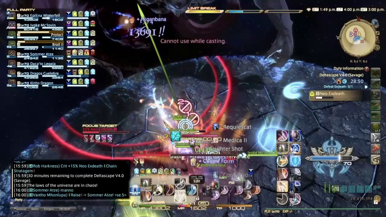 Final Fantasy XIV_Deltascape V4.0 "Savage" Part 2_1st Kill [Tank PoV ...
