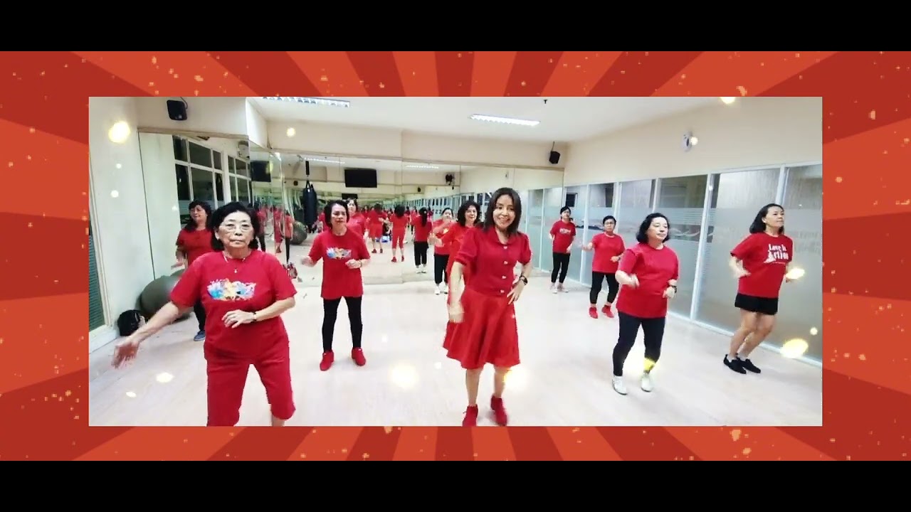 Mei Hao Xin Nian - Line Dance - Choreographer: Zin Wati - Demo: Cherry Line Dance GRV - YouTube