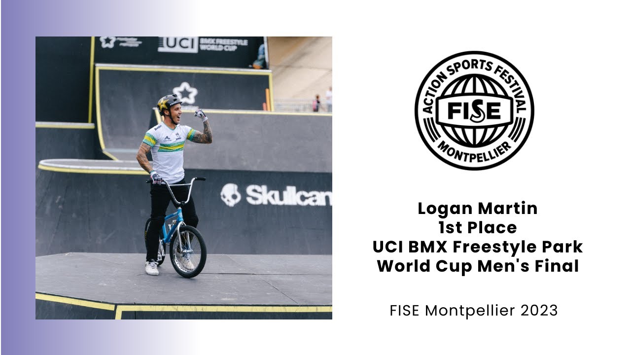 Logan Martin - 1st Place UCI BMX Freestyle Park World Cup Men's Final ...