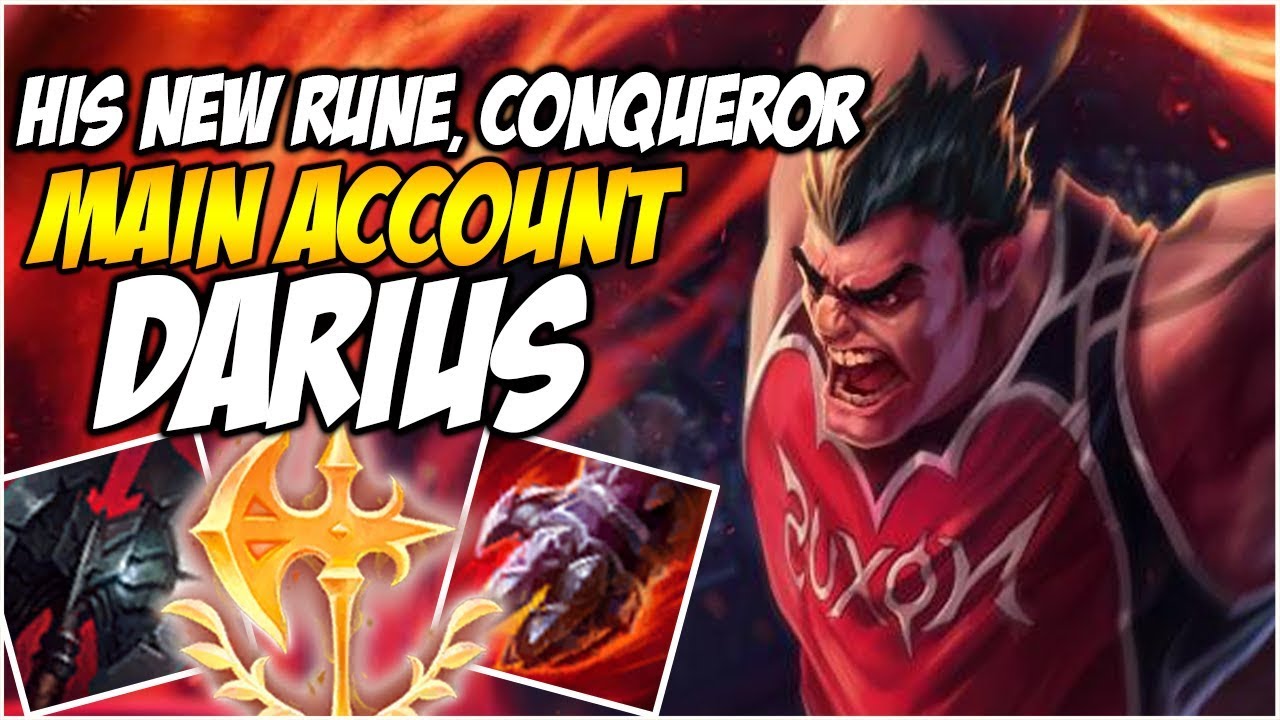 DARIUS' NEW RUNE, CONQUEROR - Climb to Master S8 | League of Legends ...