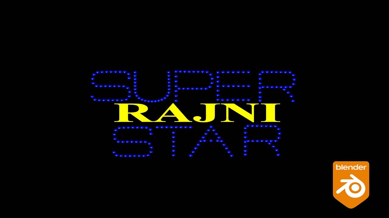 Superstar Rajini Title Card in Blender Tutorial | Geometry Nodes for ...