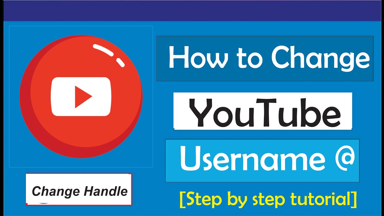 How To Change YouTube Username @ Handle - YouTube
