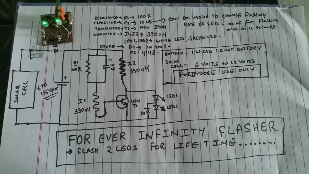 1.5v Simplest Led flasher. Low volt led flasher. Infinity flasher ...