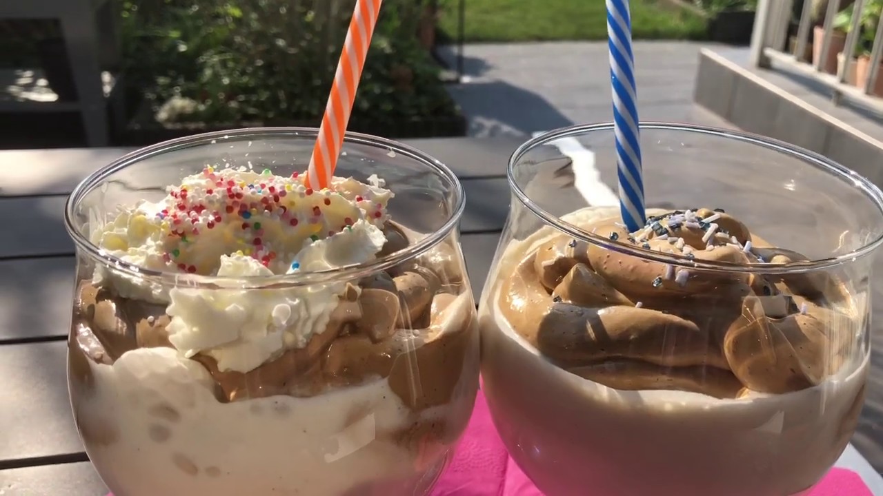 Dalgona Coffee with Vanilla Ice Cream in my own version - YouTube