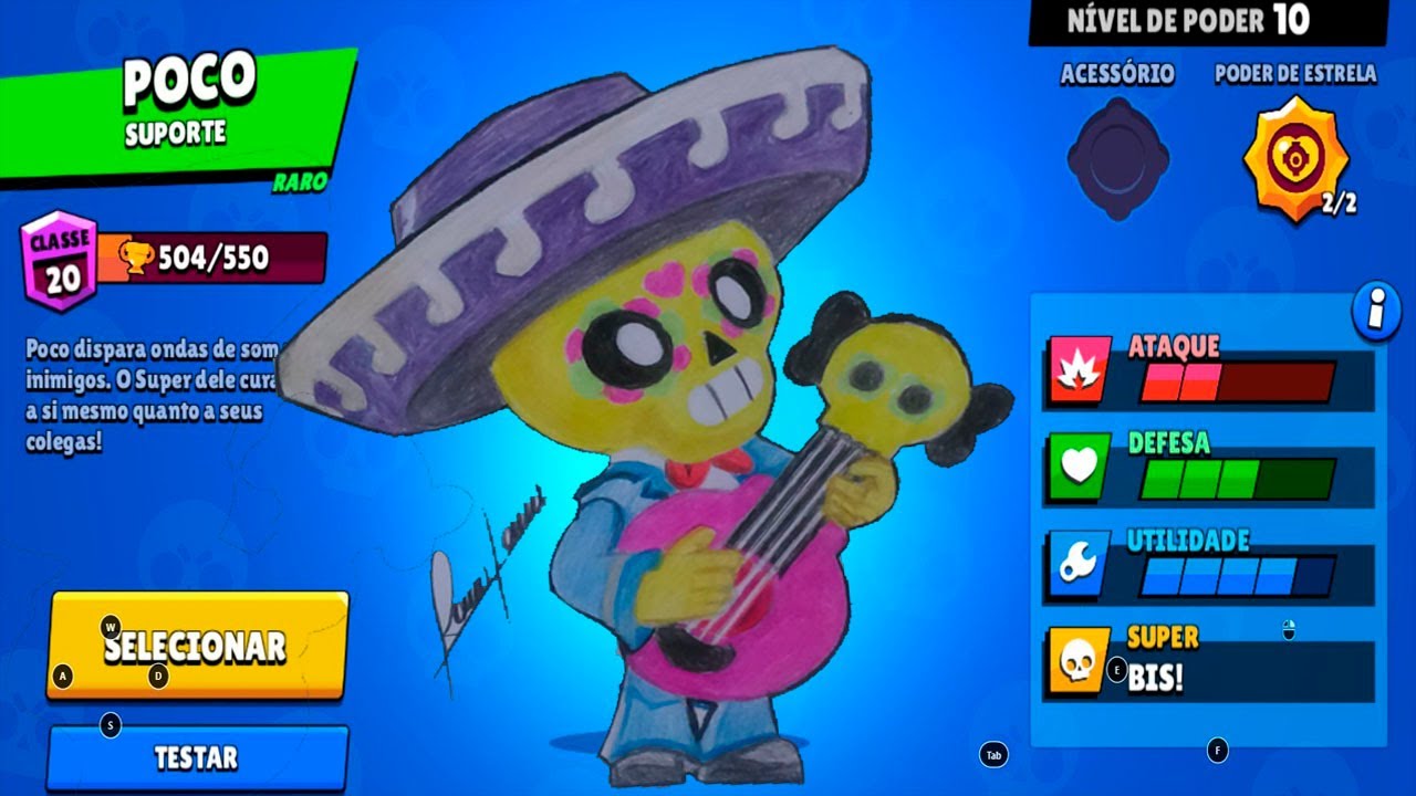 SPEED DRAWING "POCO" BRAWL STARS PEDIDO DE INSCRITO - YouTube