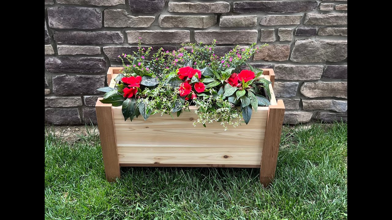 Small Cedar Planter Box DIY - YouTube