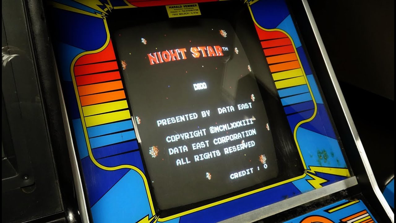Night Star (Data East / DECO, 1983) Arcade-Spiel - YouTube