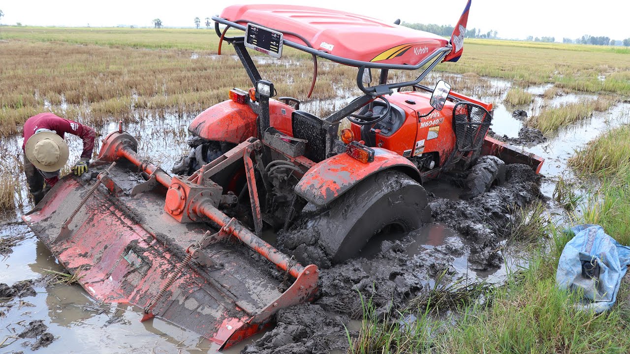Crazy Tractor Stuck In Mud 2022 , Tractor Power With Sound Engine ...