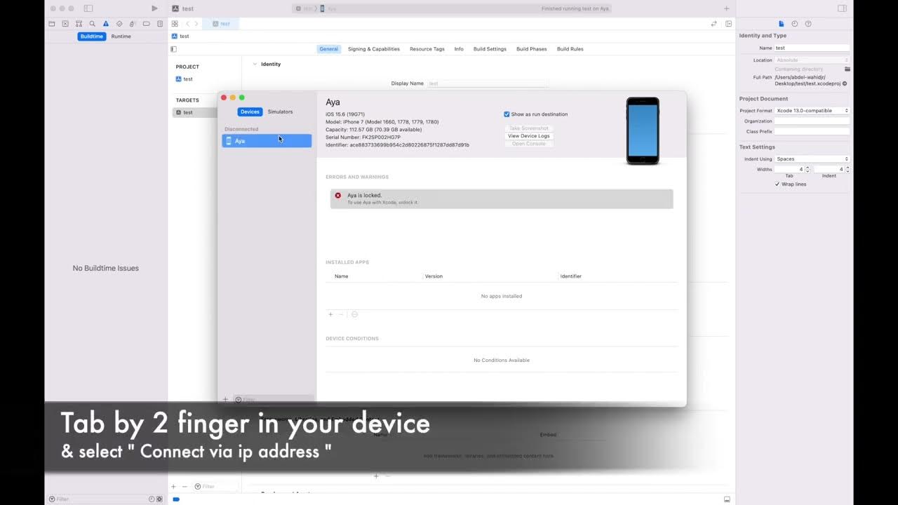 Xcode / iPhone Tips : How to Connect iPhone with xCode via network without USB in Arabic بالعربي ...