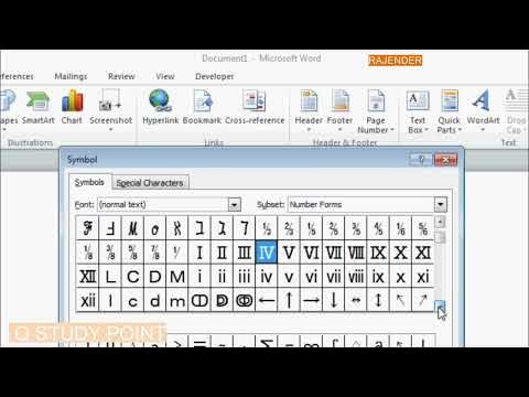 How to Insert Roman Numbers In MS Word _ Roman Numerals - YouTube