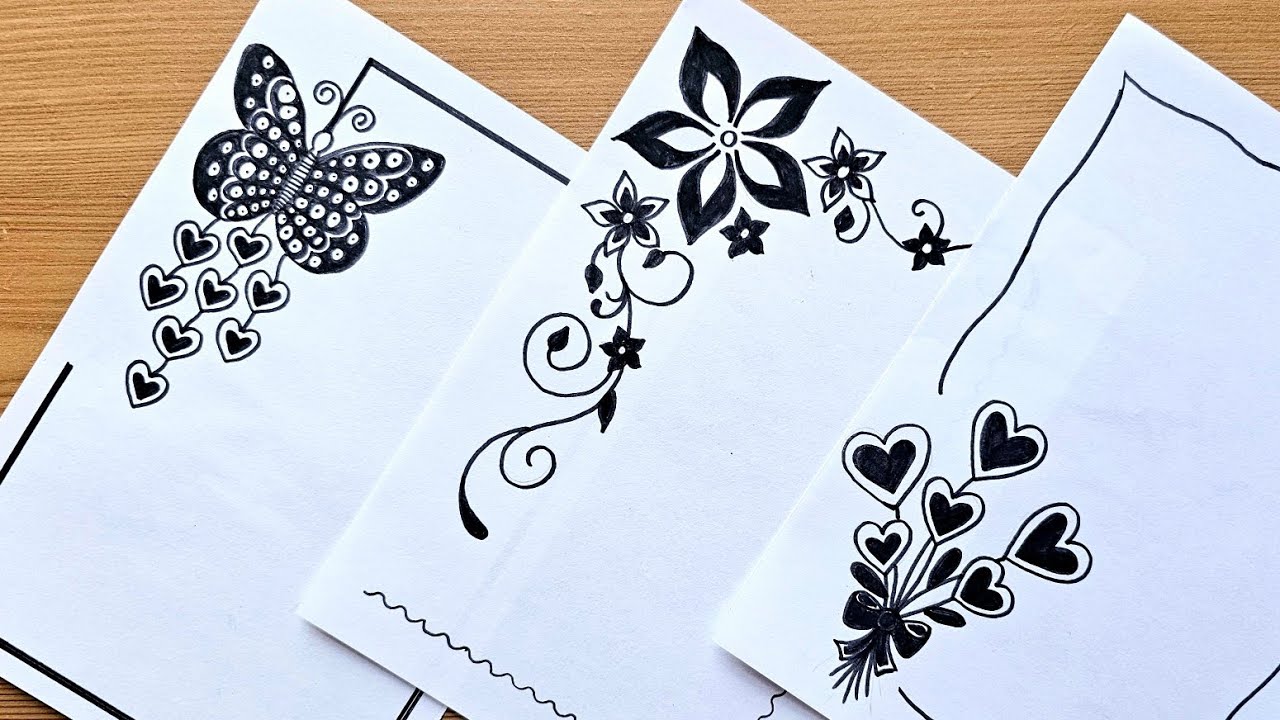 Black Border Designs || Front Page Designs for Project, Assignment ...