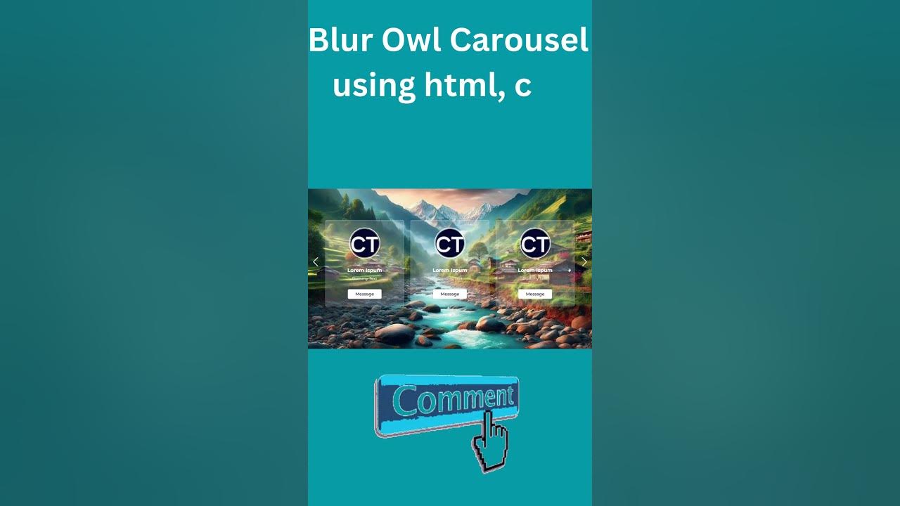 Create a BLUR EFFECT on Owl Carousel with HTML CSS and JavaScript! - YouTube