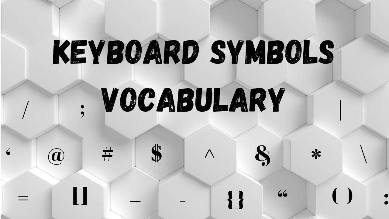 KEYBOARD SYMBOLS VOCABULARY #grammar #vocabulary #pronunciation # ...