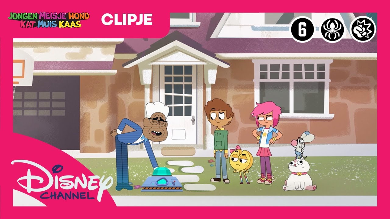 Jongen Meisje Hond Kat Muis Kaas | De kattenbak | Disney Channel België ...