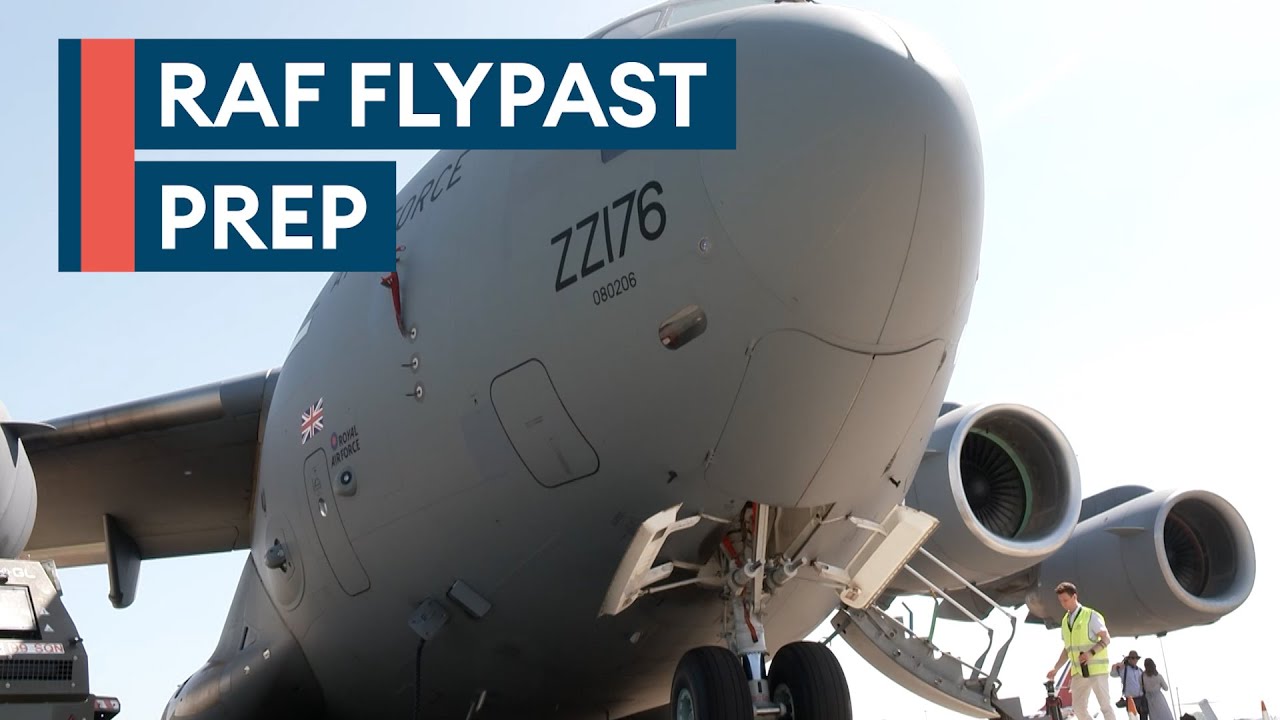 RAF veteran gets sneak peek at aircraft for VE Day 80 flypast - YouTube