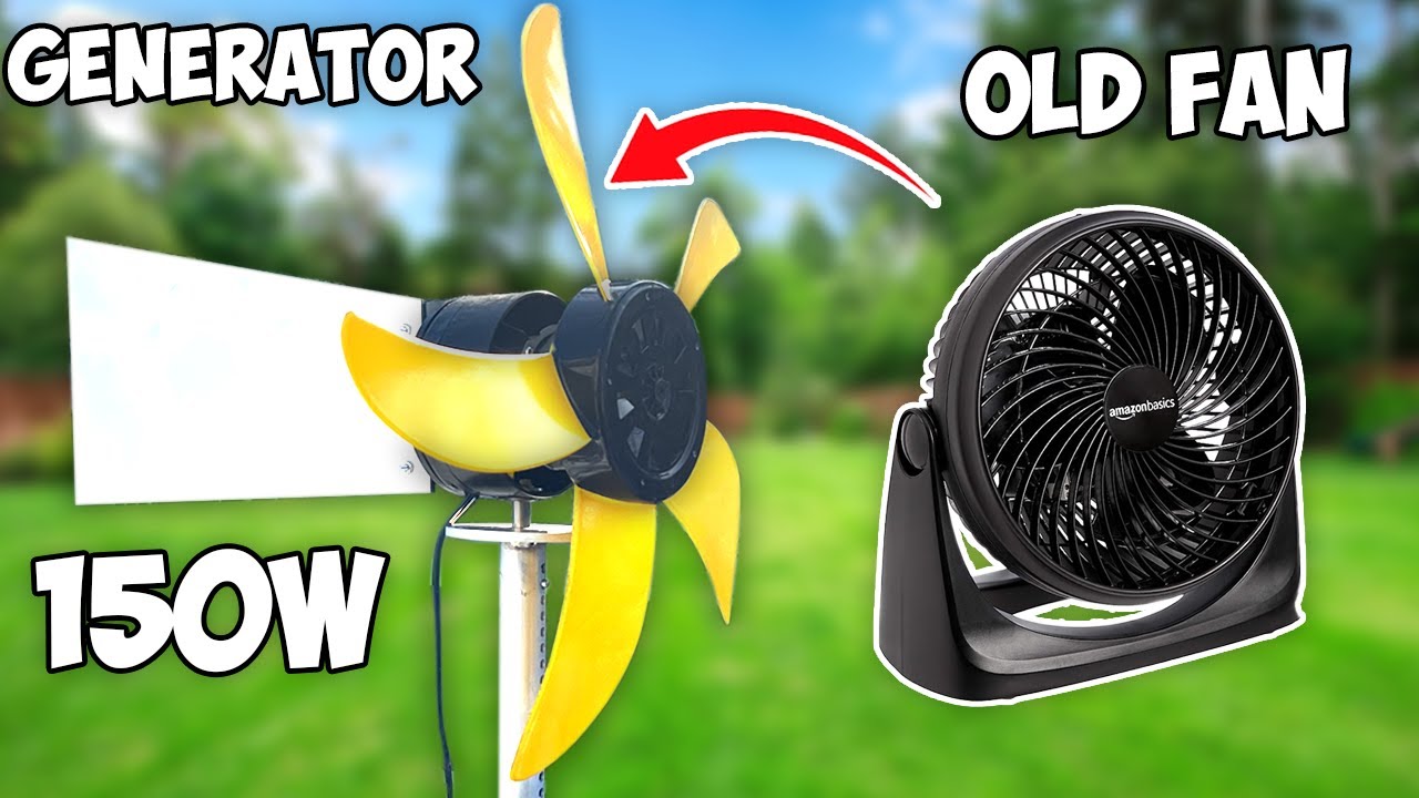 Wind Turbine Generator from Old Fan - YouTube