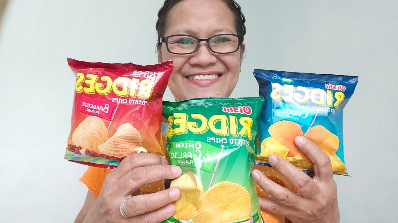 RIDGES onion&garlic barbeque cheese flavor - YouTube