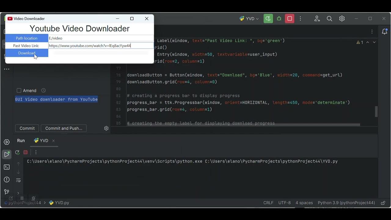 Download Free Video From Youtube Using Python With Progress Bar Youtube