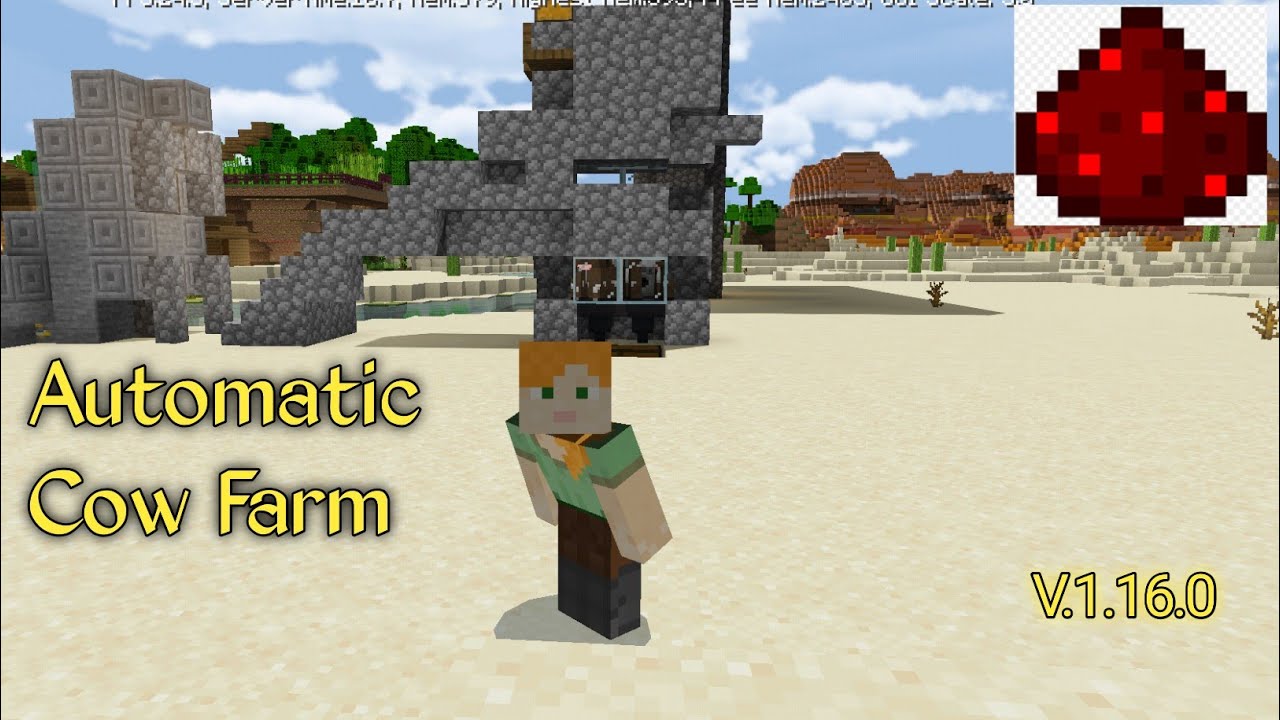 automatic cow farm minecraft | simple leather farm minecraft | simple ...