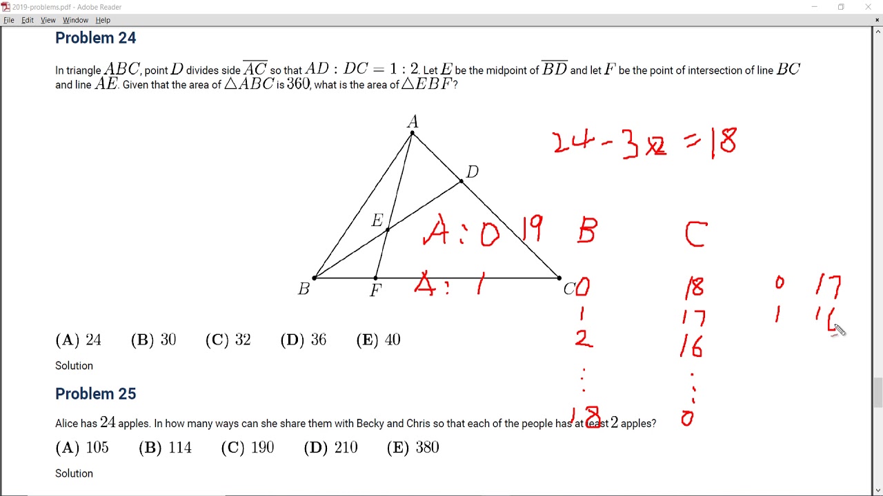 AMC8 2019 Problem 25 - YouTube