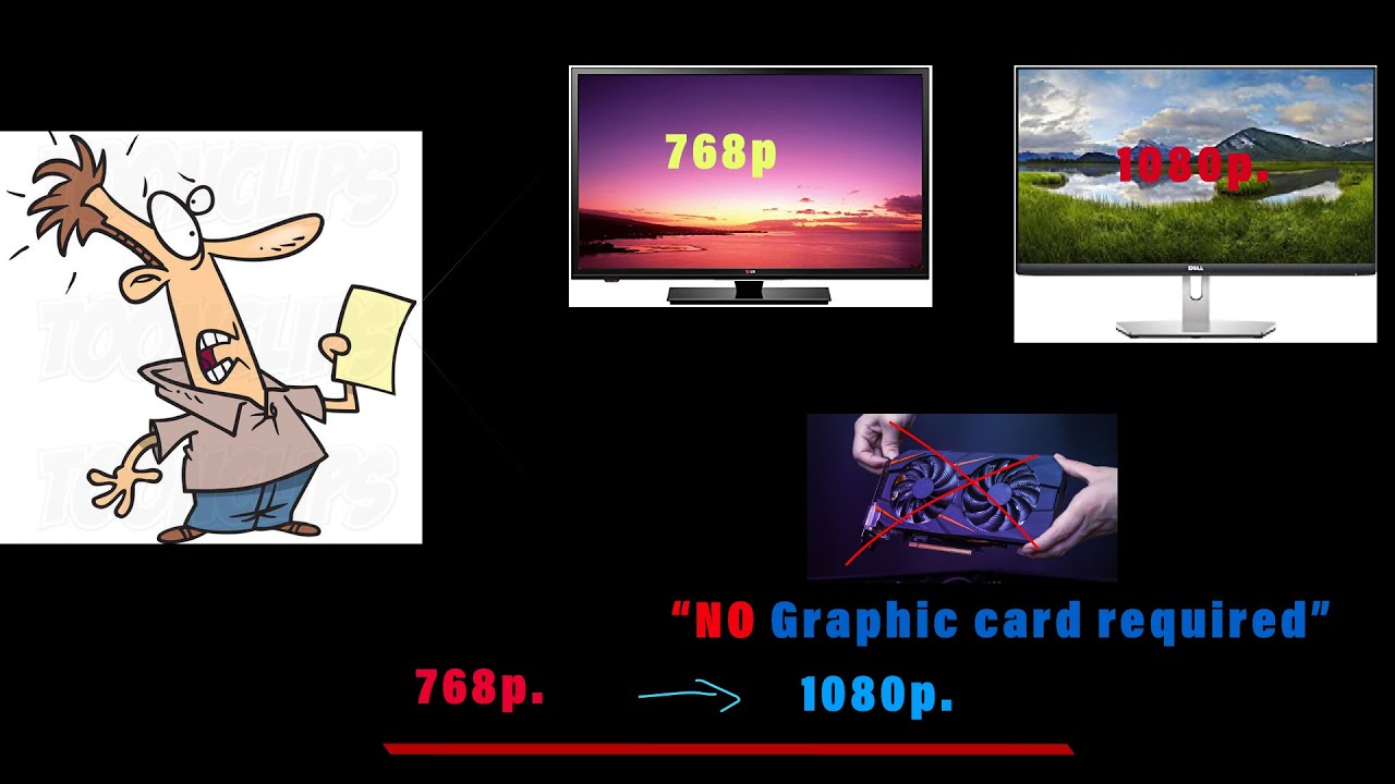 GET 1080p RESOLUTION on 768p MONITOR (WITHOUT GRAPHIC CARD)("100 ...