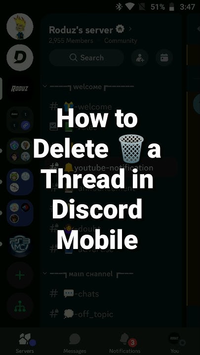 How to Delete 🗑️a Thread in Discord Mobile #roduz #discord #delete #threads #thread #how #howto ...