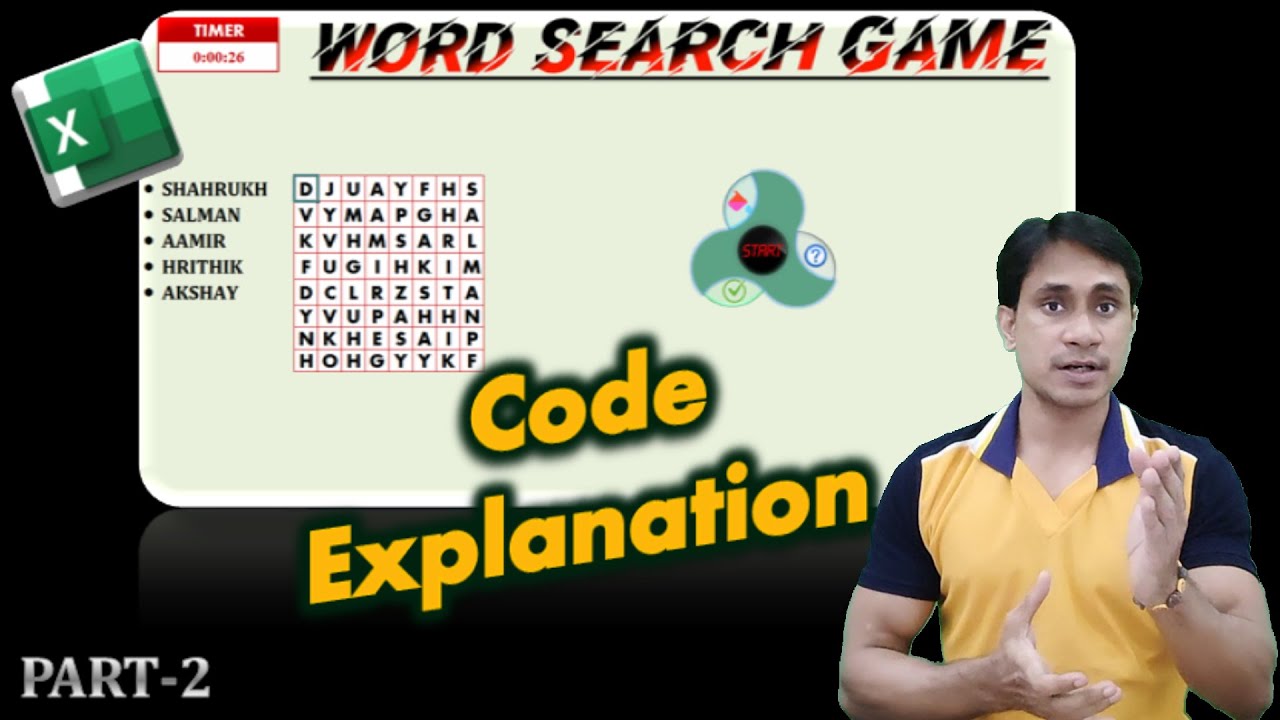 Word Search Game | Code Explanation | Excel VBA Coding - YouTube