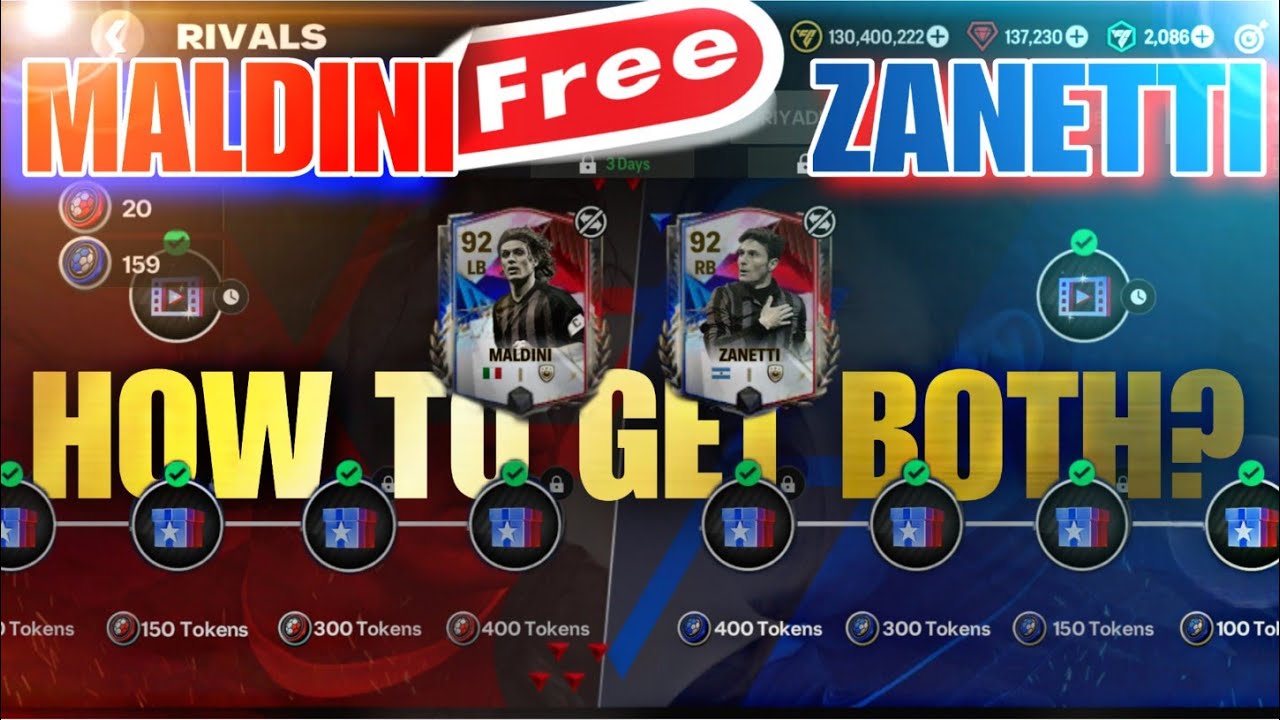 Tips & Tricks to get BOTH Maldini & Zanetti in FC mobile 24! Rivals ...