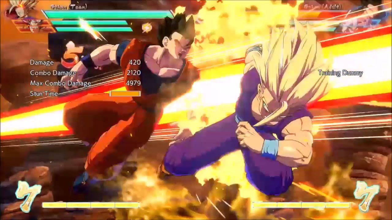 Teen gohan ADVANCED optimal flying kick ninja dash kick move tech ...