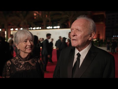 Anthony Hopkins cries as he is honored at the Red Sea Festival