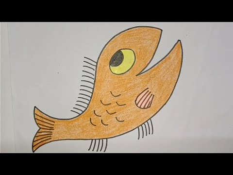 Drawing and colouring of Gourami Fish 🐠🐋🐟 - YouTube