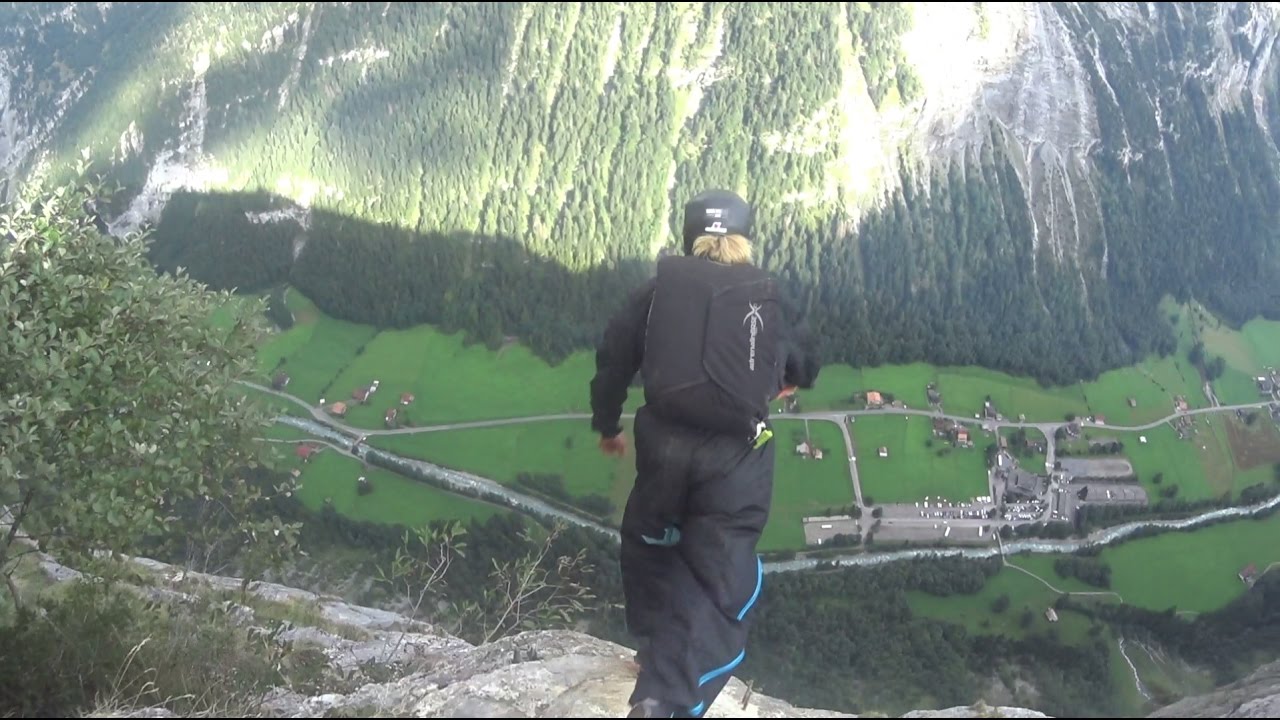 High Ultimate BASE jump - Tracking two piece - YouTube