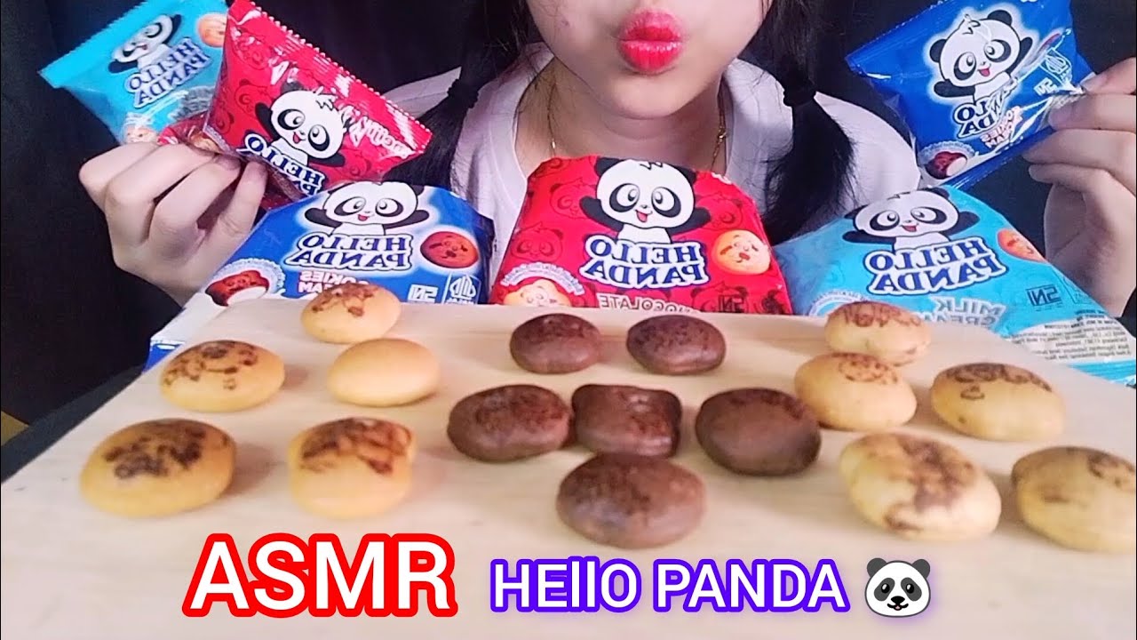 ASMR HELLO PANDA 🐼 EATING SOUNDS | ASMR INDONESIA - YouTube