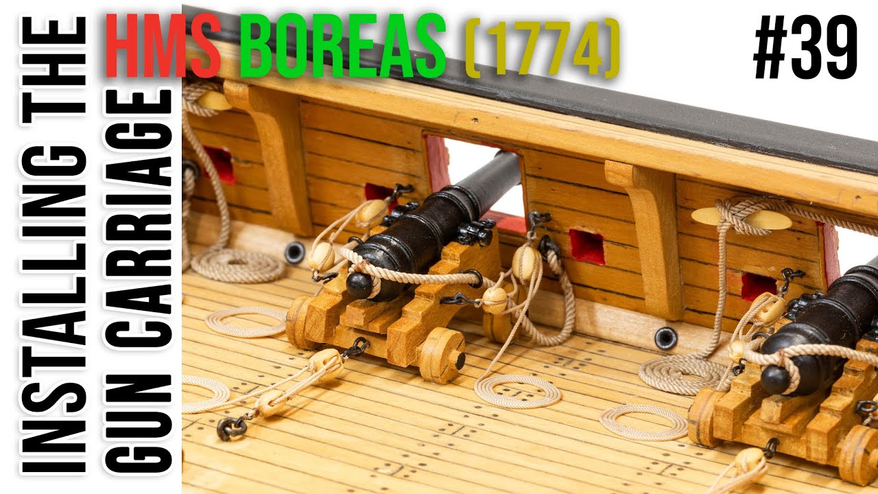Restoration & Upgrading of the HMS BOREAS (1774) model #39 - Installing ...