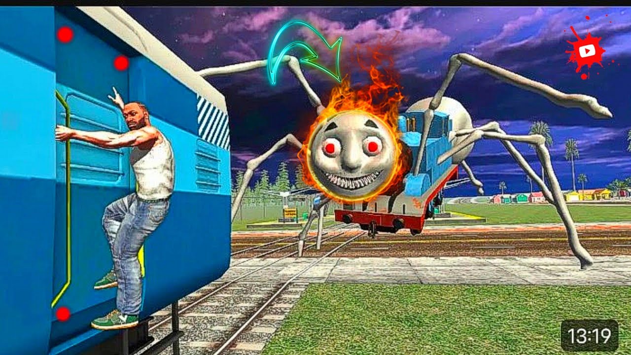 A evil thomas train story in Indian bike driving 3D game #viralvideo # ...