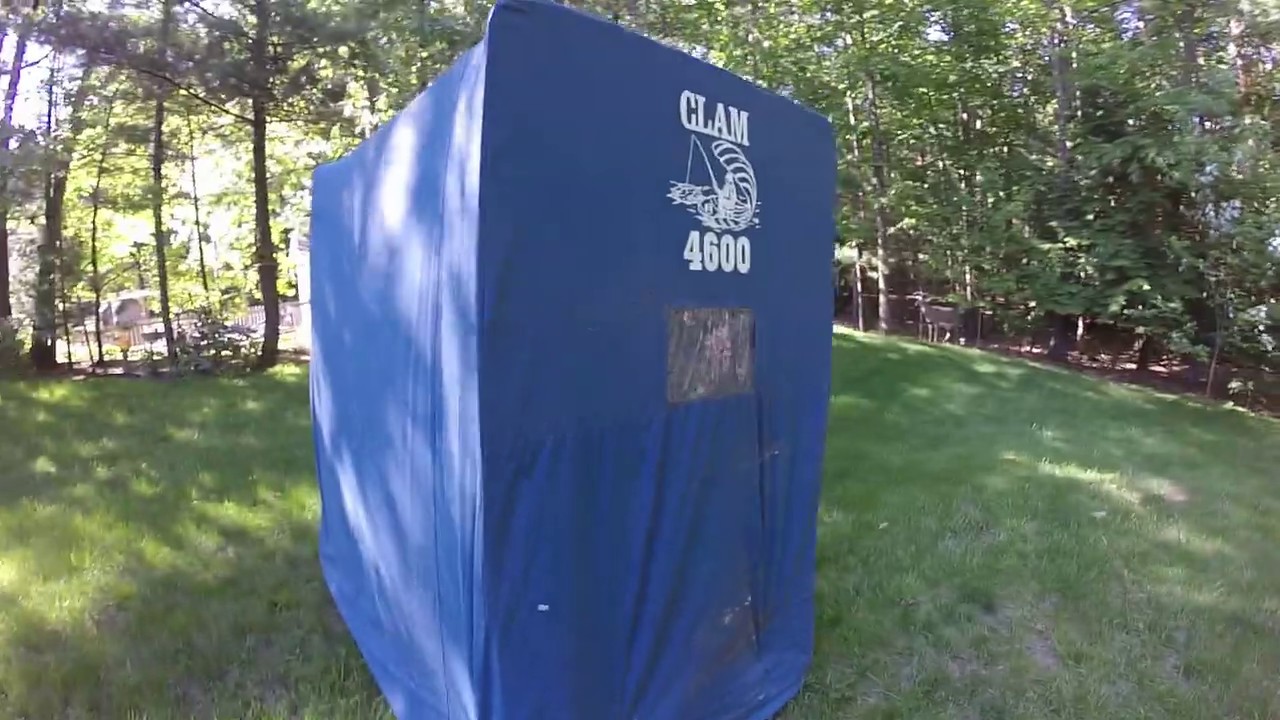 Clam 4600 ice fishing shelter garage sale find! Full setup video - YouTube