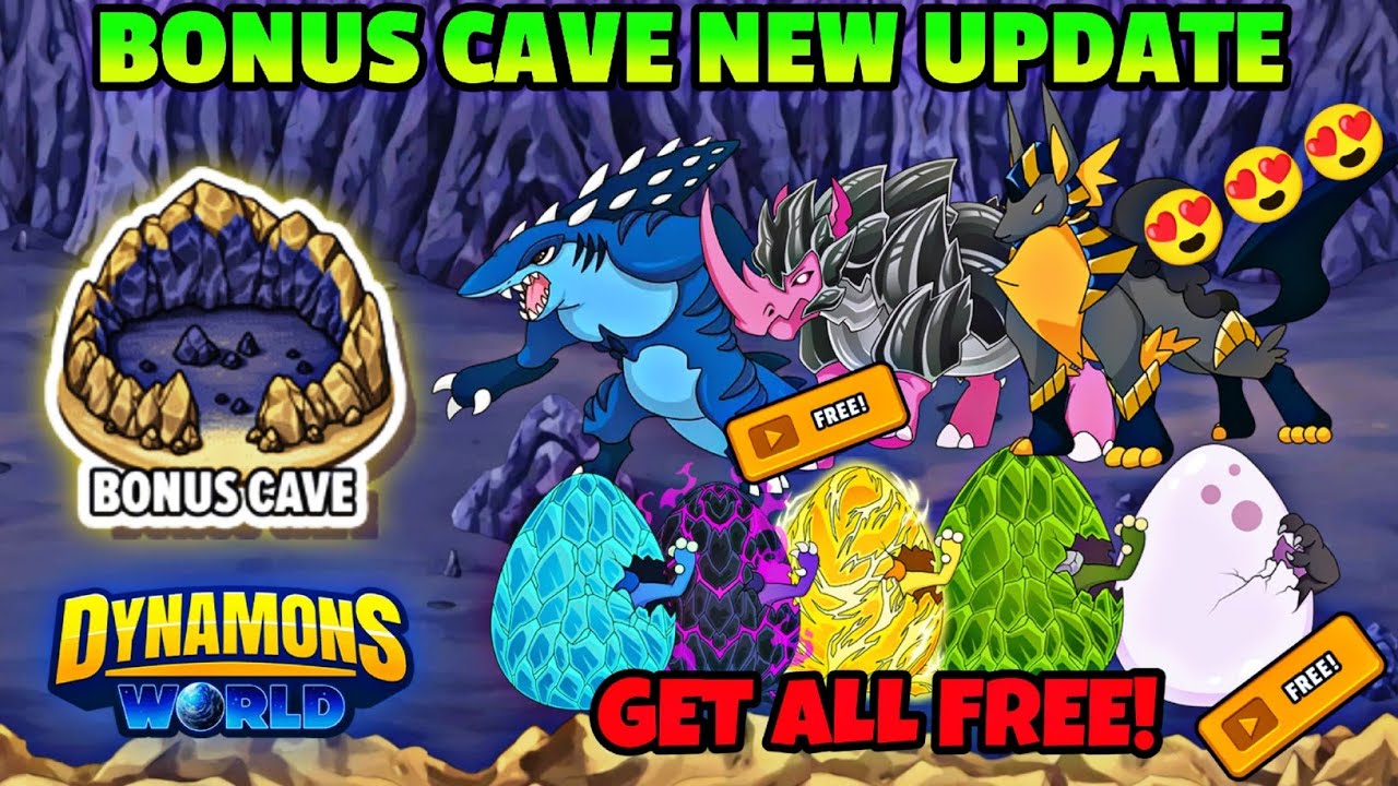 Bonus Cave New Update 1.9.18 In Dynamons World 😱|Catch 8 New Legendary ...