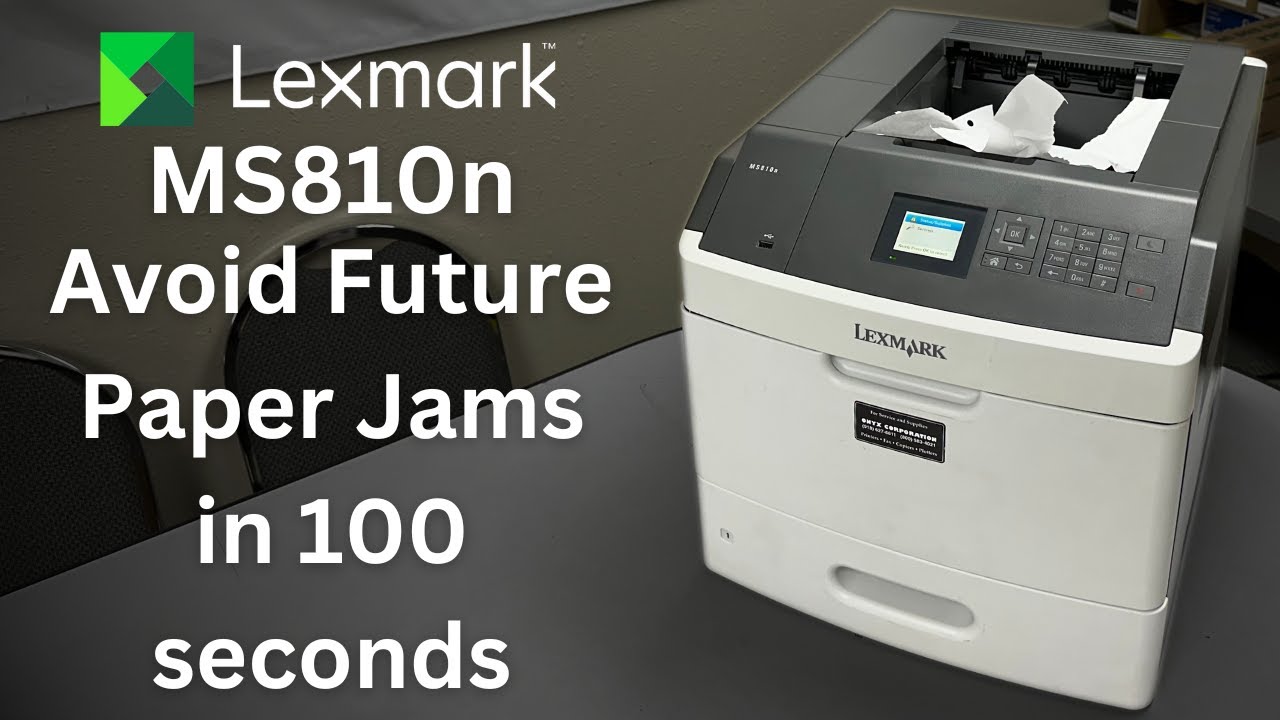 How To Avoid Future Paper Jams in 100 Seconds! | Lexmark MS810 - YouTube