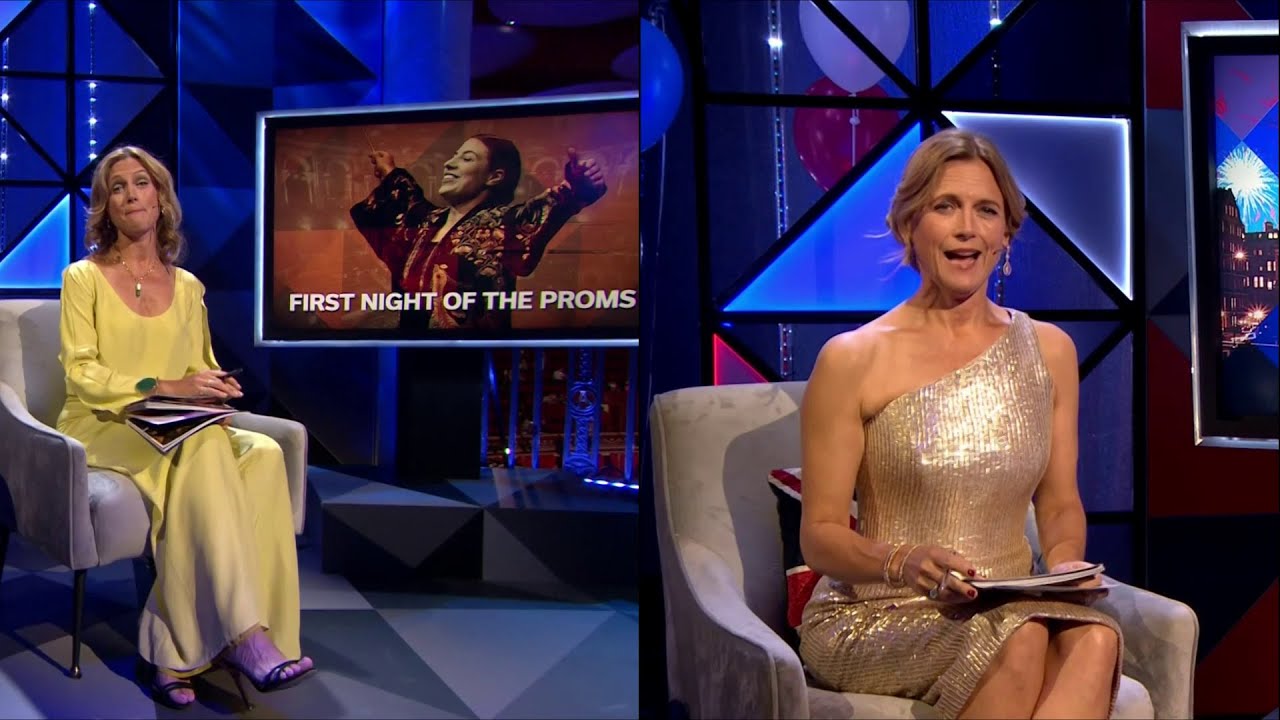 Katie Derham @first & last night prom frocks - YouTube