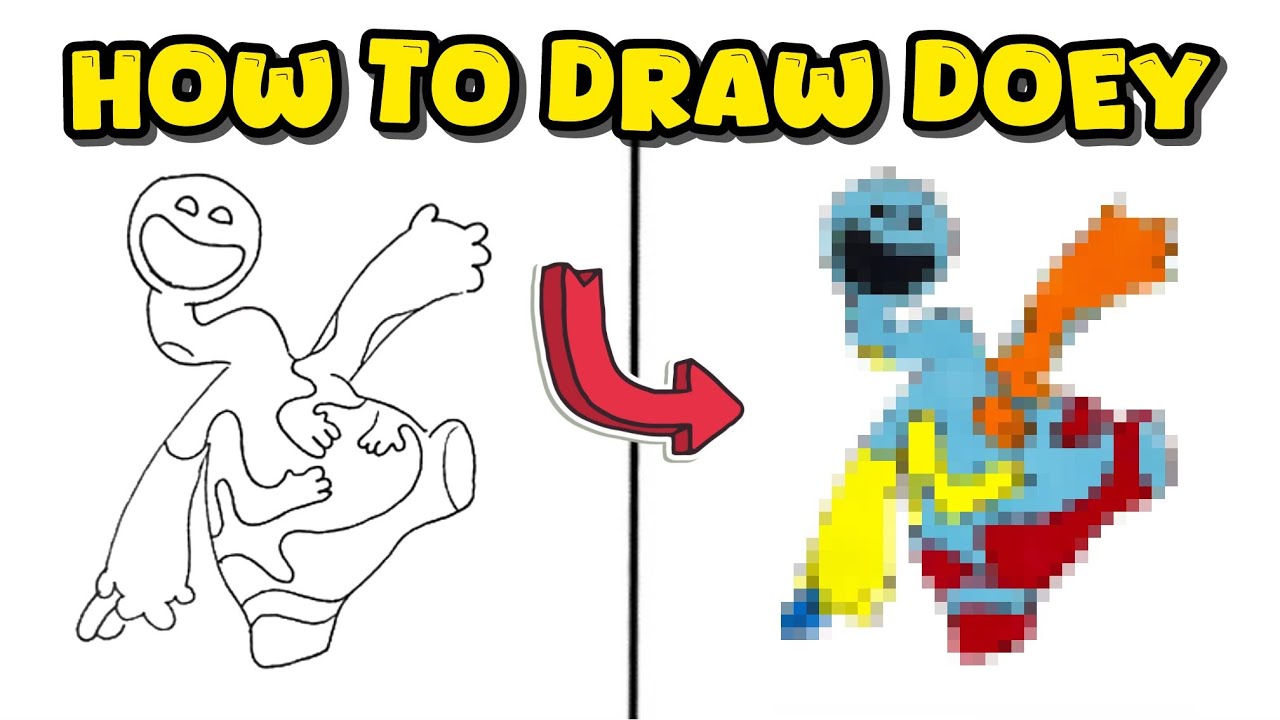 How to Draw Doey the Doughman from Poppy Playtime – Game Character ...